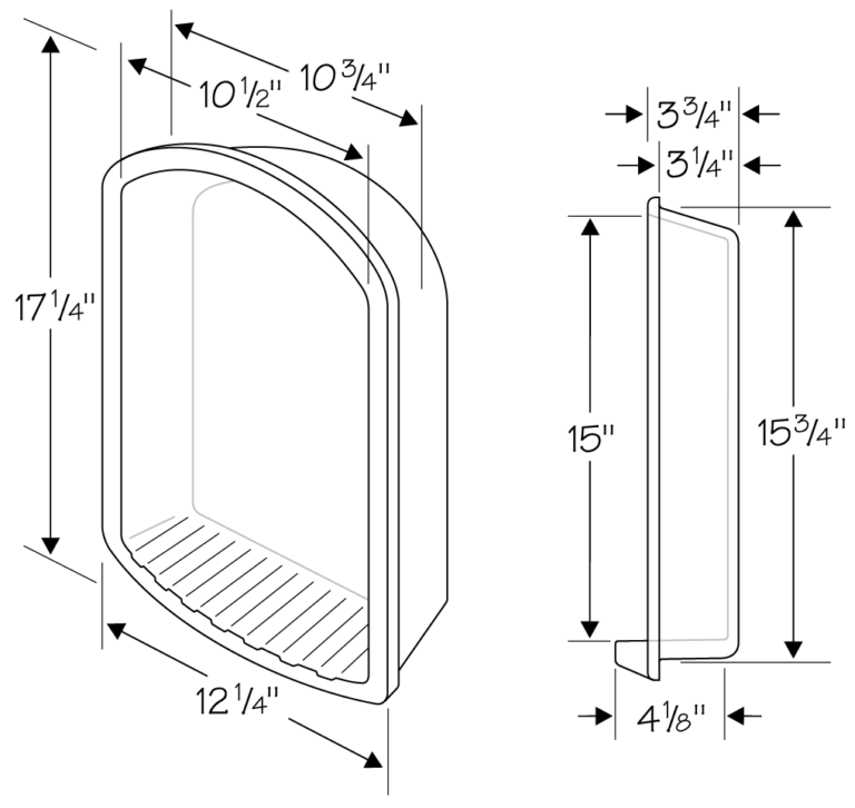 Pearl Recessed Shampoo Caddy - The Onyx Collection